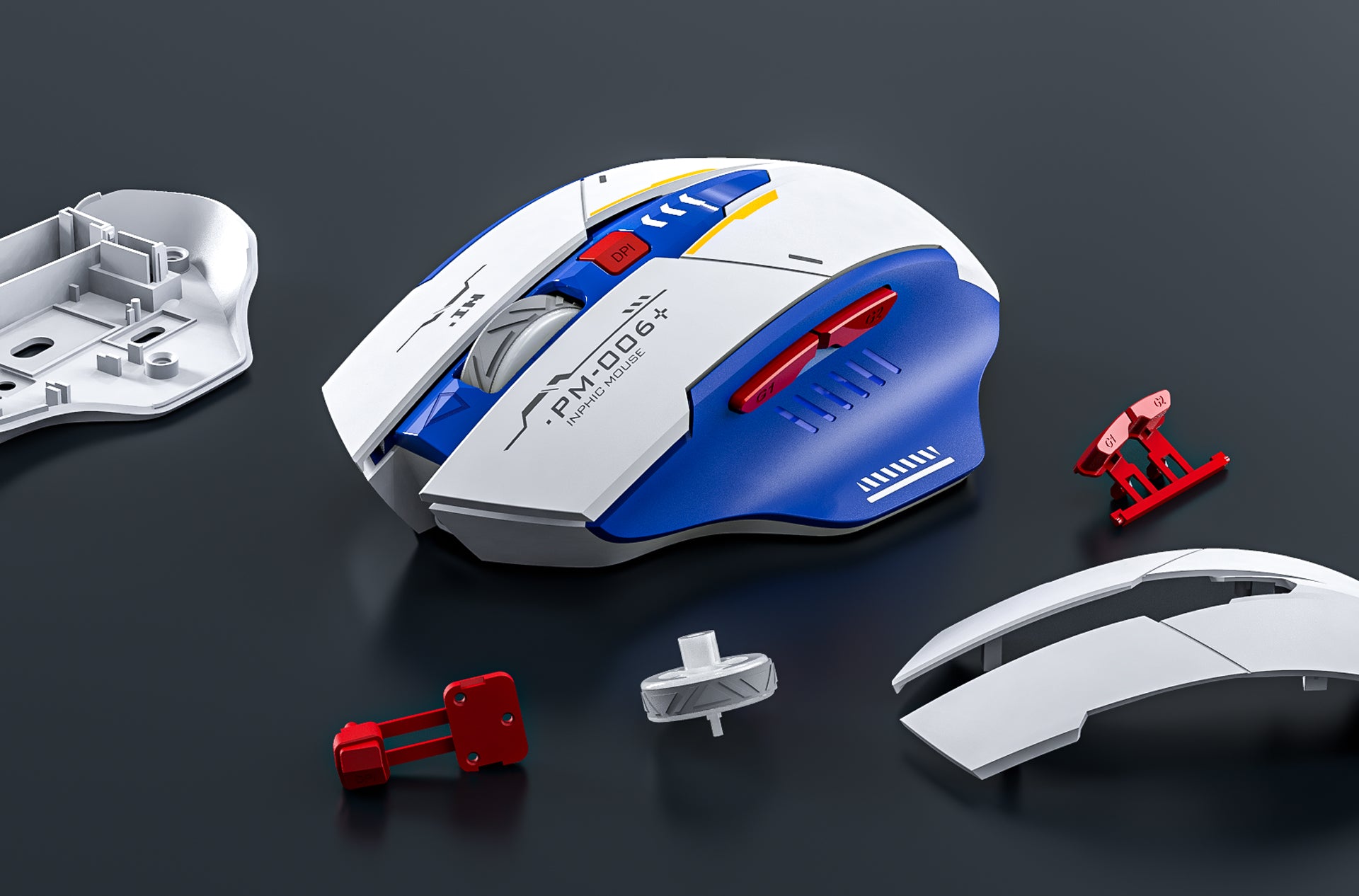 inphic F9 2.4G Mouse | Wireless Office Mouse | Mechanical Appearance ...