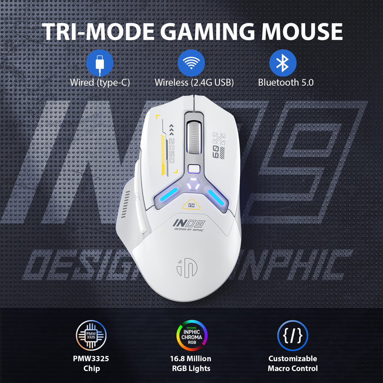 inphic IN9 Gaming Mouse | Silent Click | Wired and Wireless Mouse ...